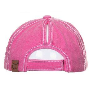 C.C | Accessories | Cc Star Glitter Ponytail Bun Cotton Baseball Cap ...